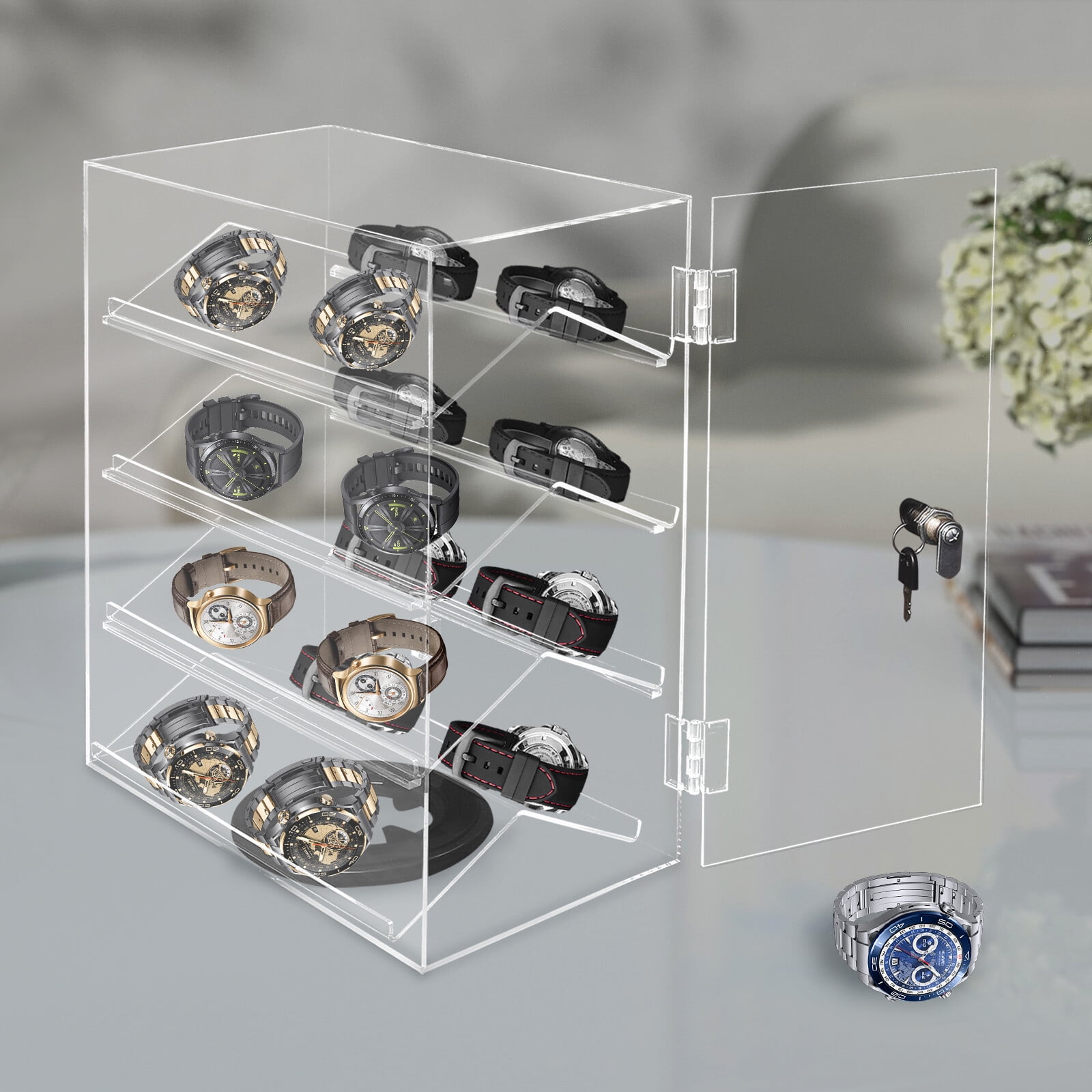 DENEST Acrylic Eyewear Showcase, Acrylic Display Case, Clear Acrylic ...