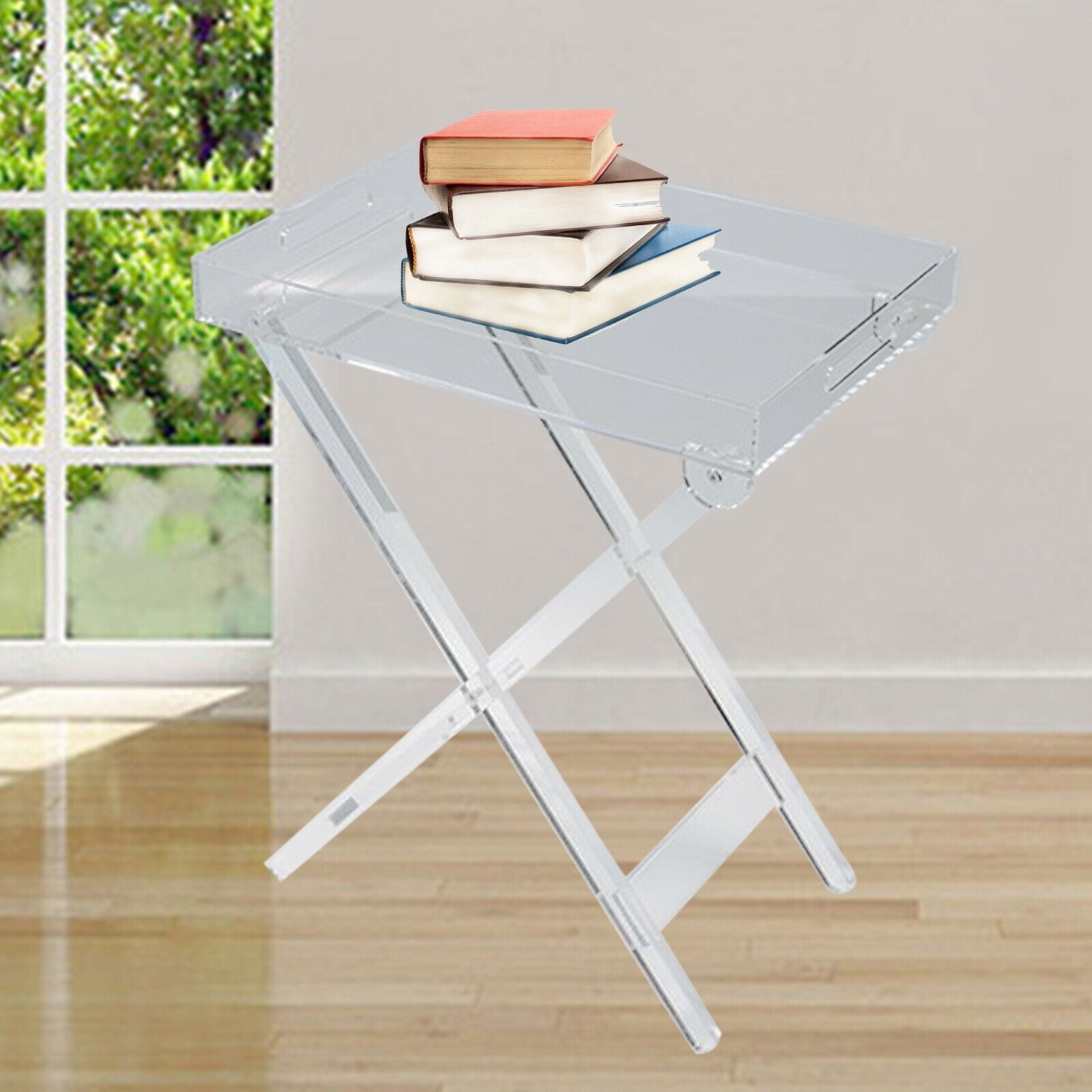 DENEST Acrylic Tranparent Foldable Tray Table and Tea & Coffee Table ...