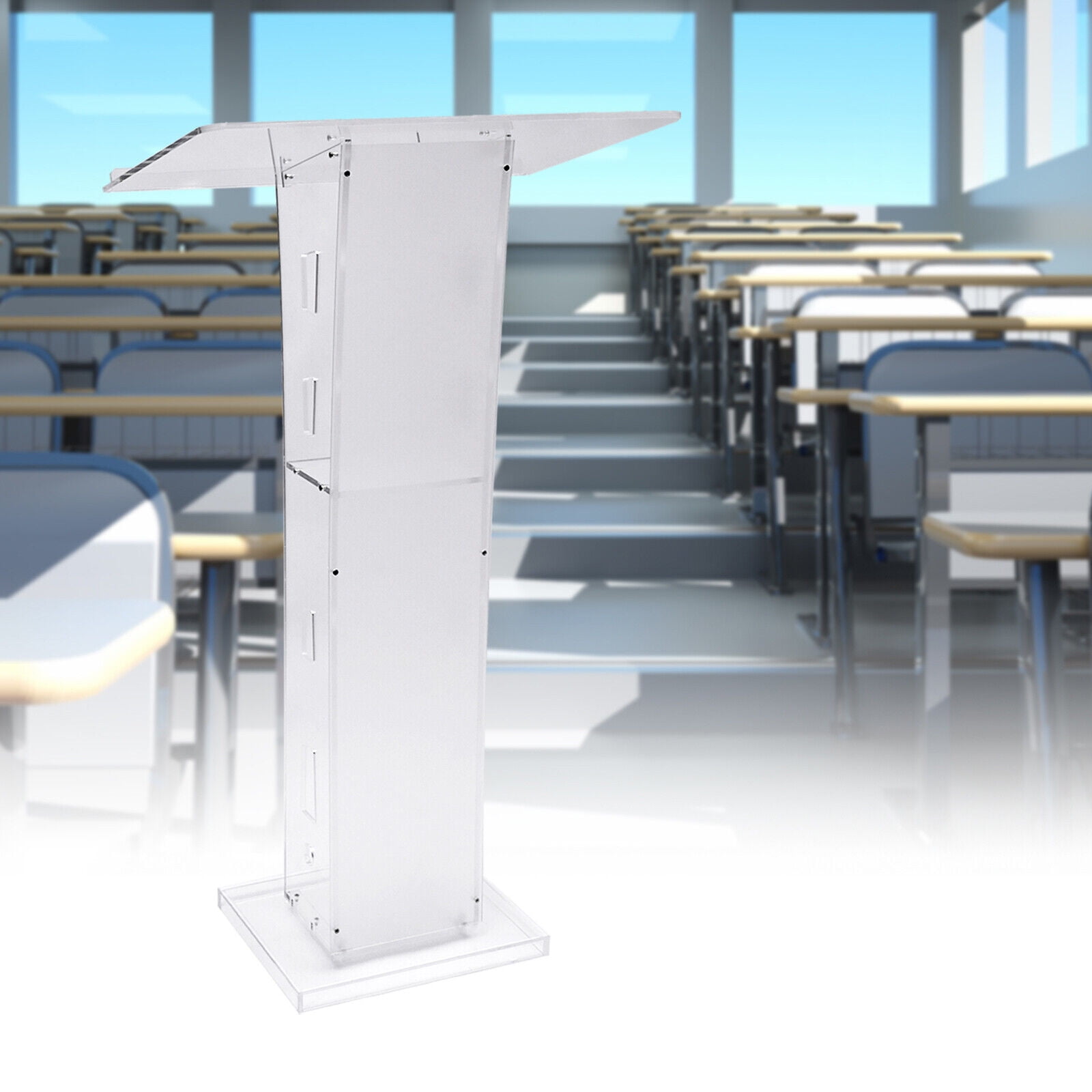 DENEST Acrylic Podium Conference Pulpit Clear Lectern Stand Church ...