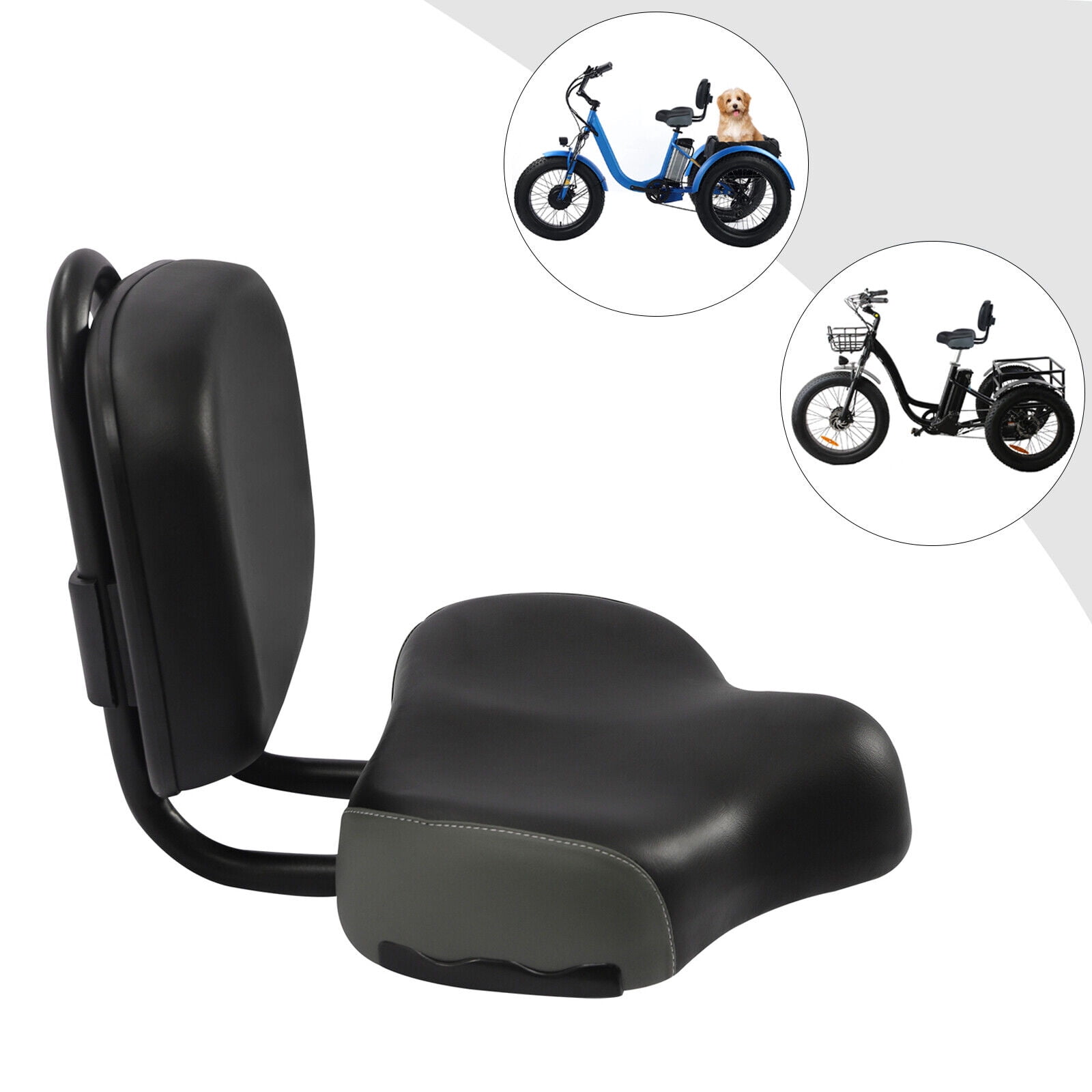 DENEST Backrest Saddle Bikes Bicycle Tricycle Cruiser Saddle Seat with ...