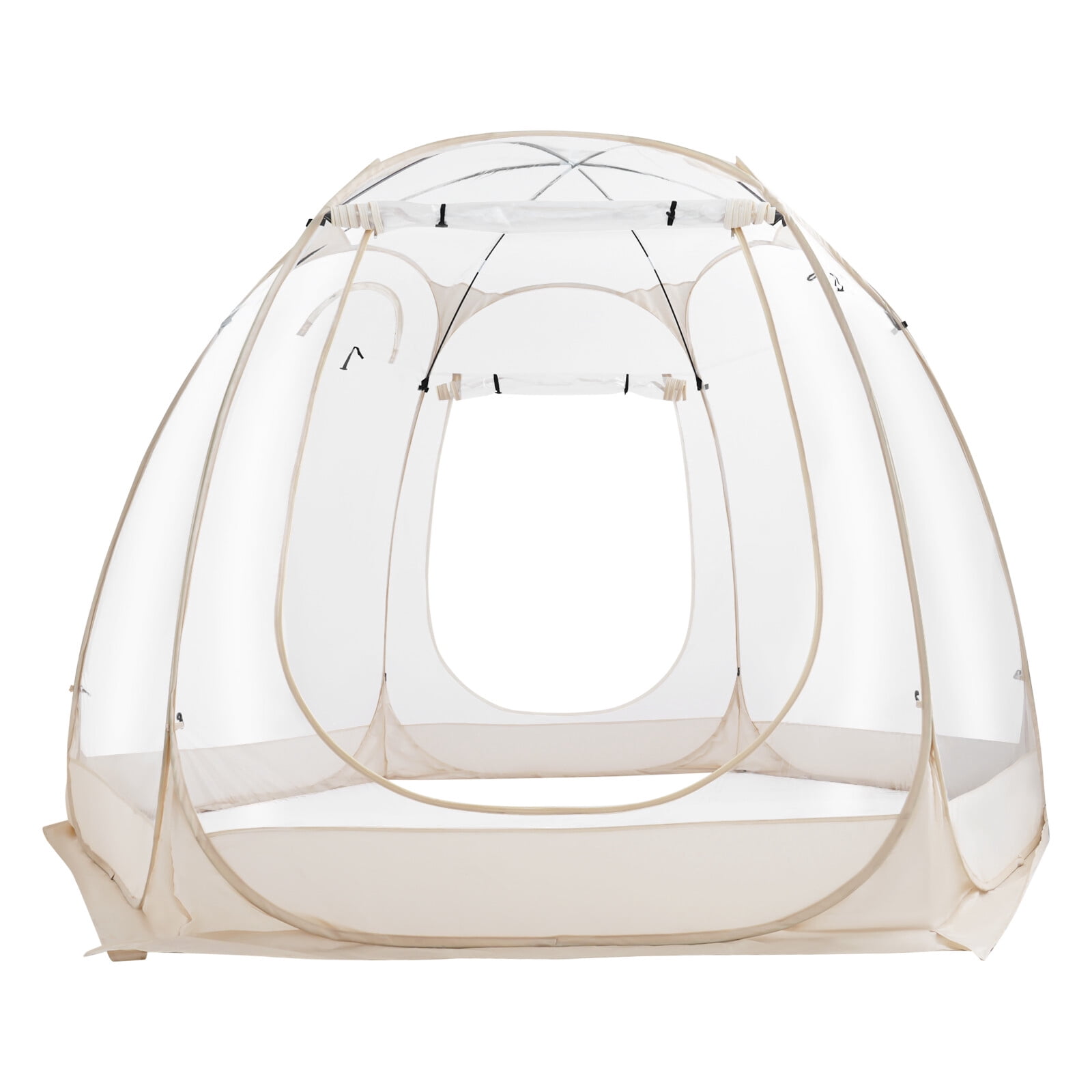 DENEST Clear PVC Camping Tent - 9.8x6.7ft Spacious Dome Tent for ...