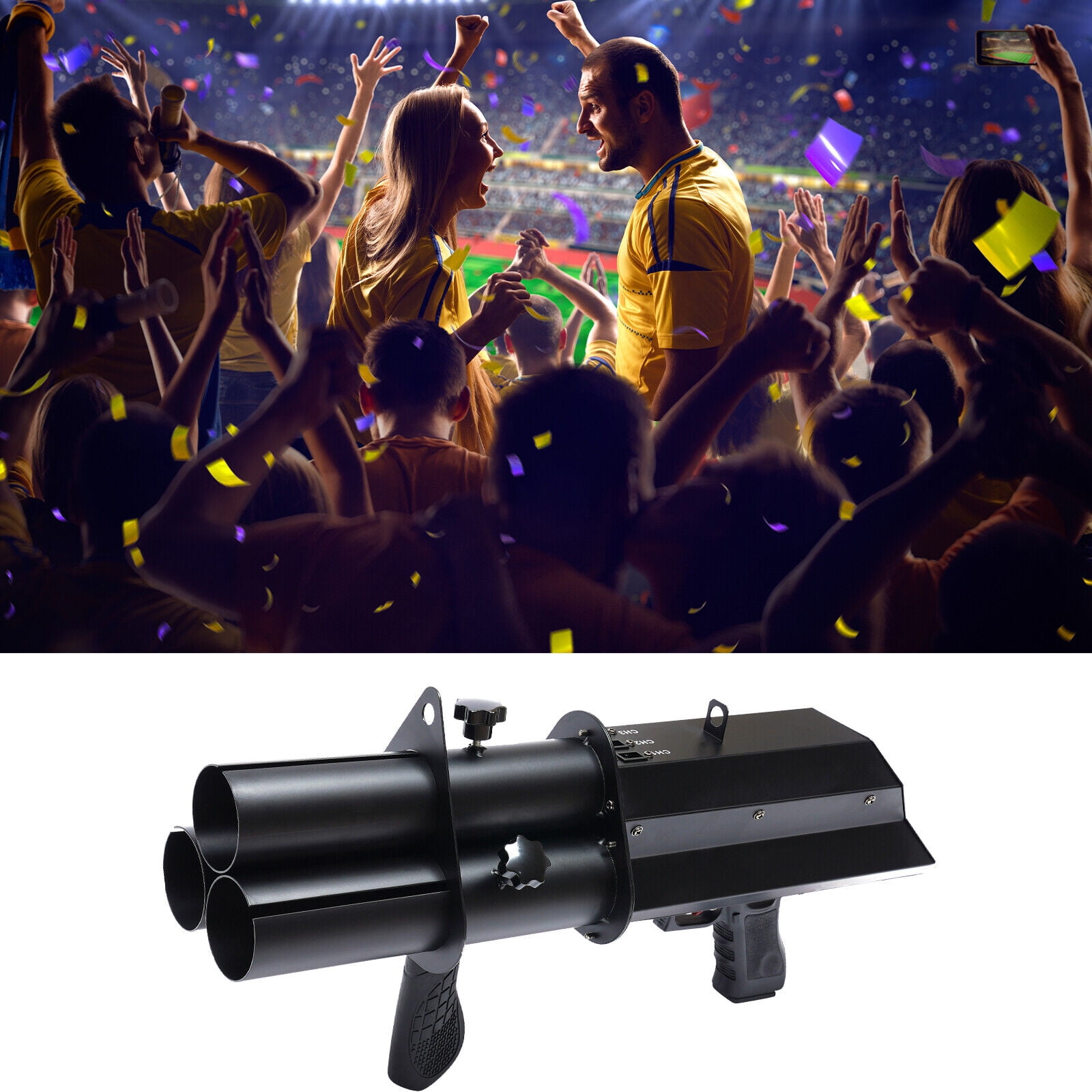 DENEST Confetti Cannon Gun With 3 Heads Recharge For Stage Effect ...