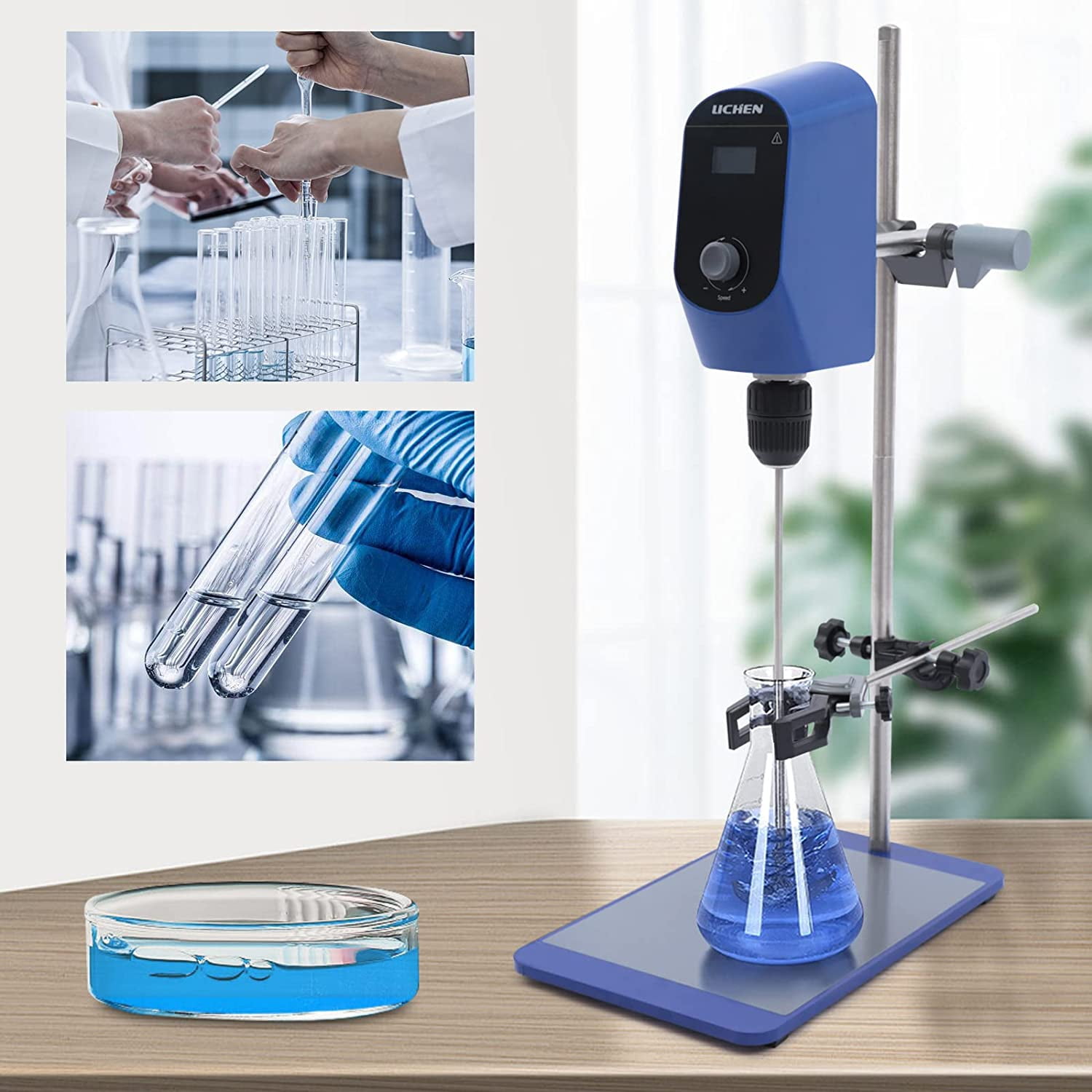 DENEST Digital Overhead Stirrer Mixer 20L 10000 mPas Lab Overhead Mixer ...