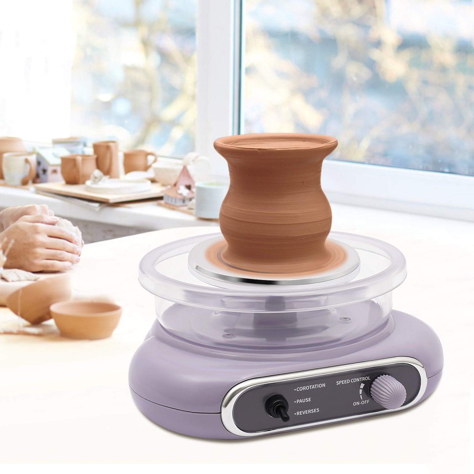 DENEST Electric Adjustable Speed Pottery Machine Mini Clay Making ...