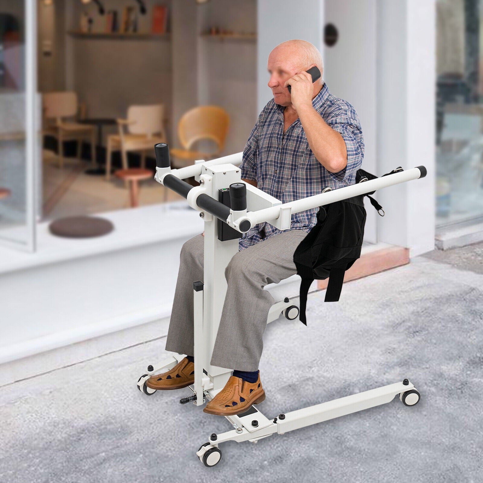 DENEST Electric Patient Lift Transfer Chair, Foldable Wheelchair And ...