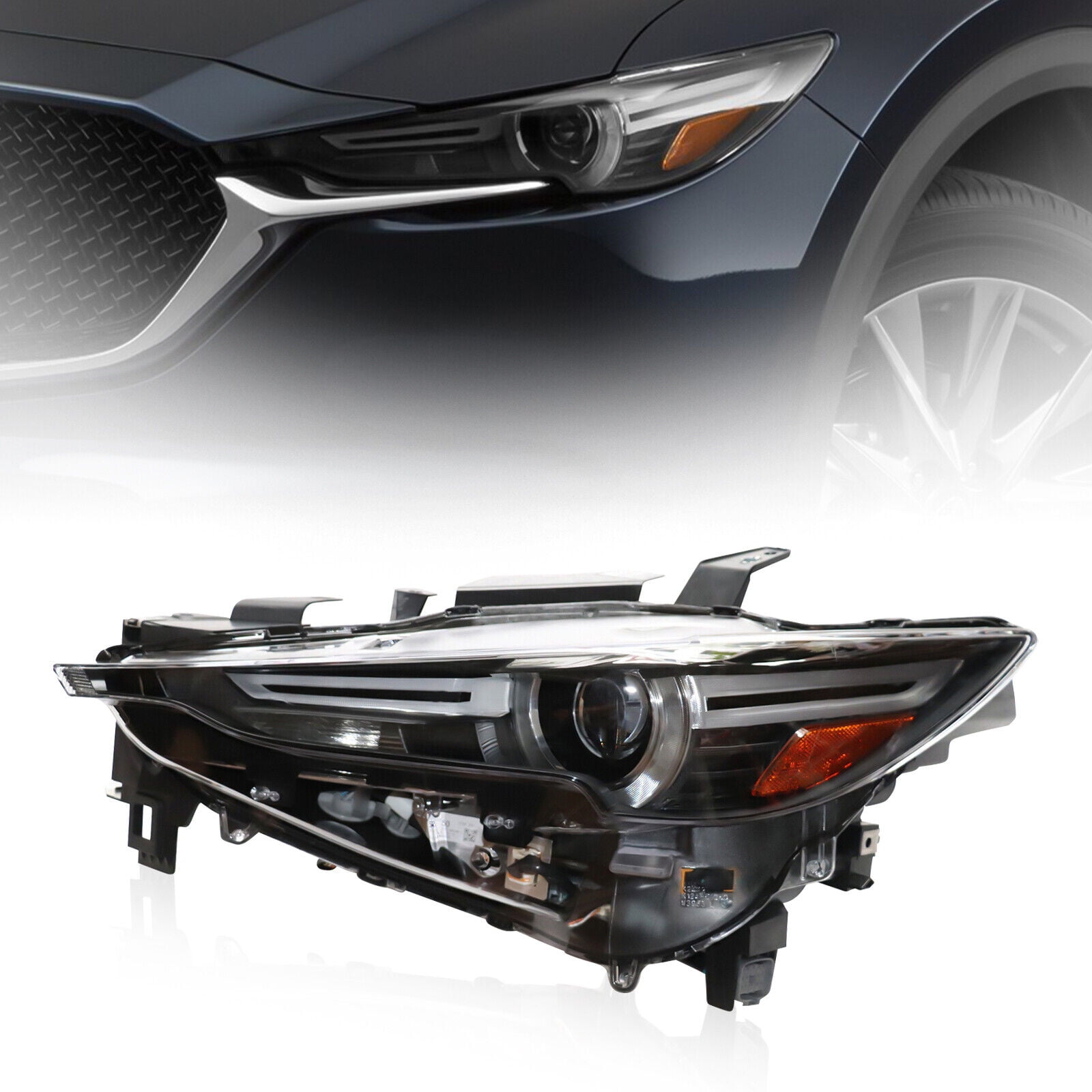 DENEST Headlight Full LED w/ AFS Head Lamp Set Left Side For 2017-2020 Mazda CX5 CX-5 - Walmart.com