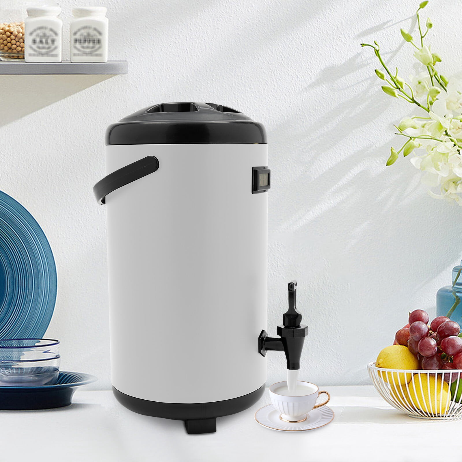 DENEST Insulated Beverage Dispenser, 3.2 Gal / 12 L Coffee Urn With ...