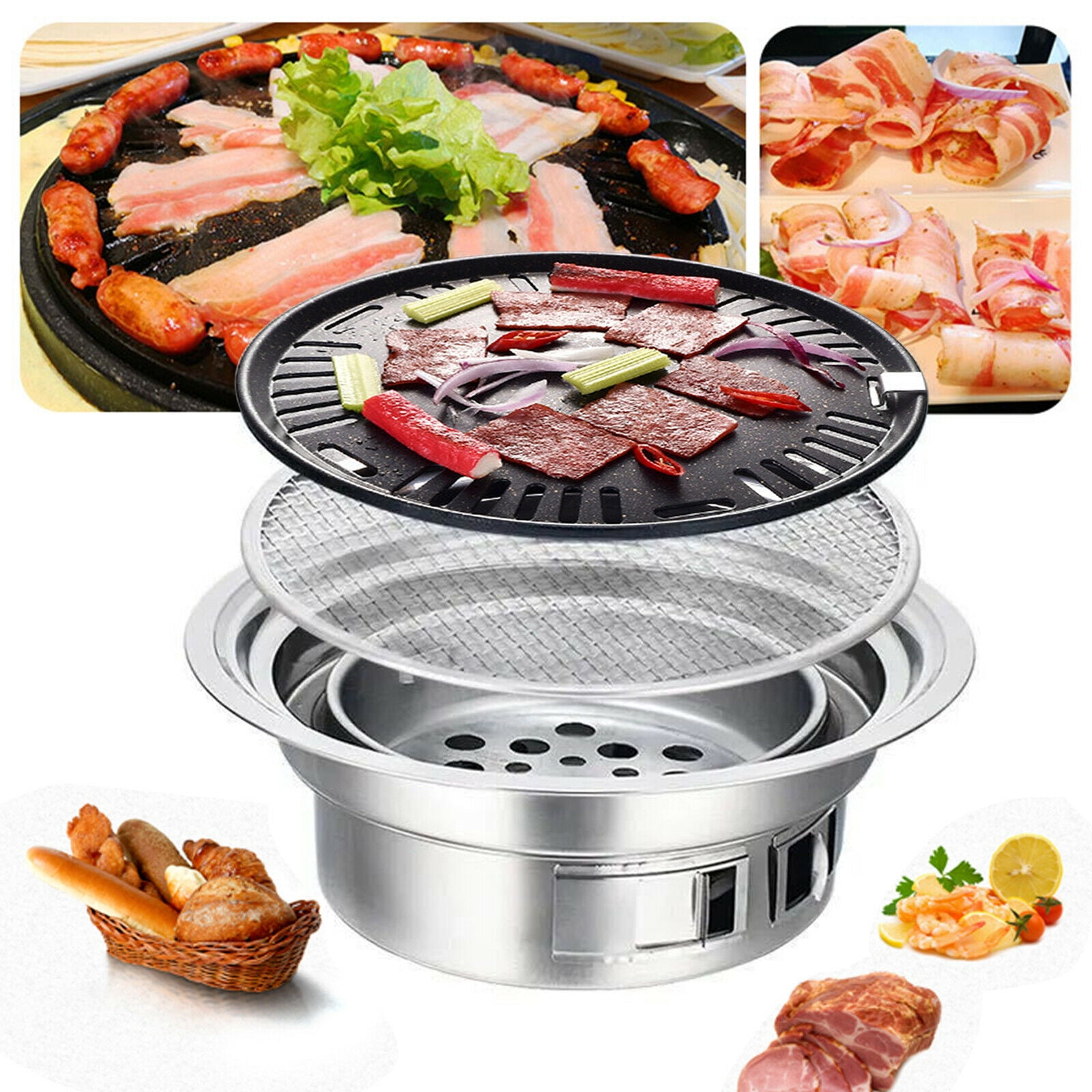 DENEST Japanese Korean Hibachi BBQ Picnic Table Outdoor Grill Barbecue ...