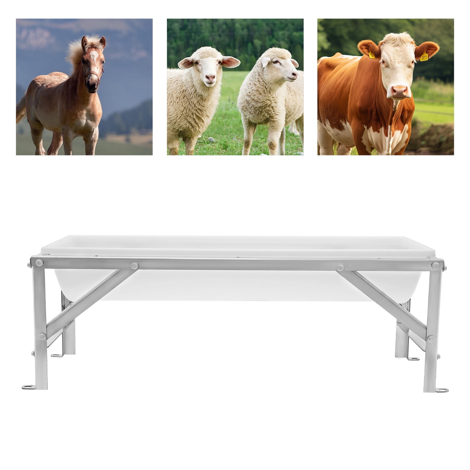 DENEST Livestock Feed Trough, Long Large Capacity Feeder, Feed Trough ...