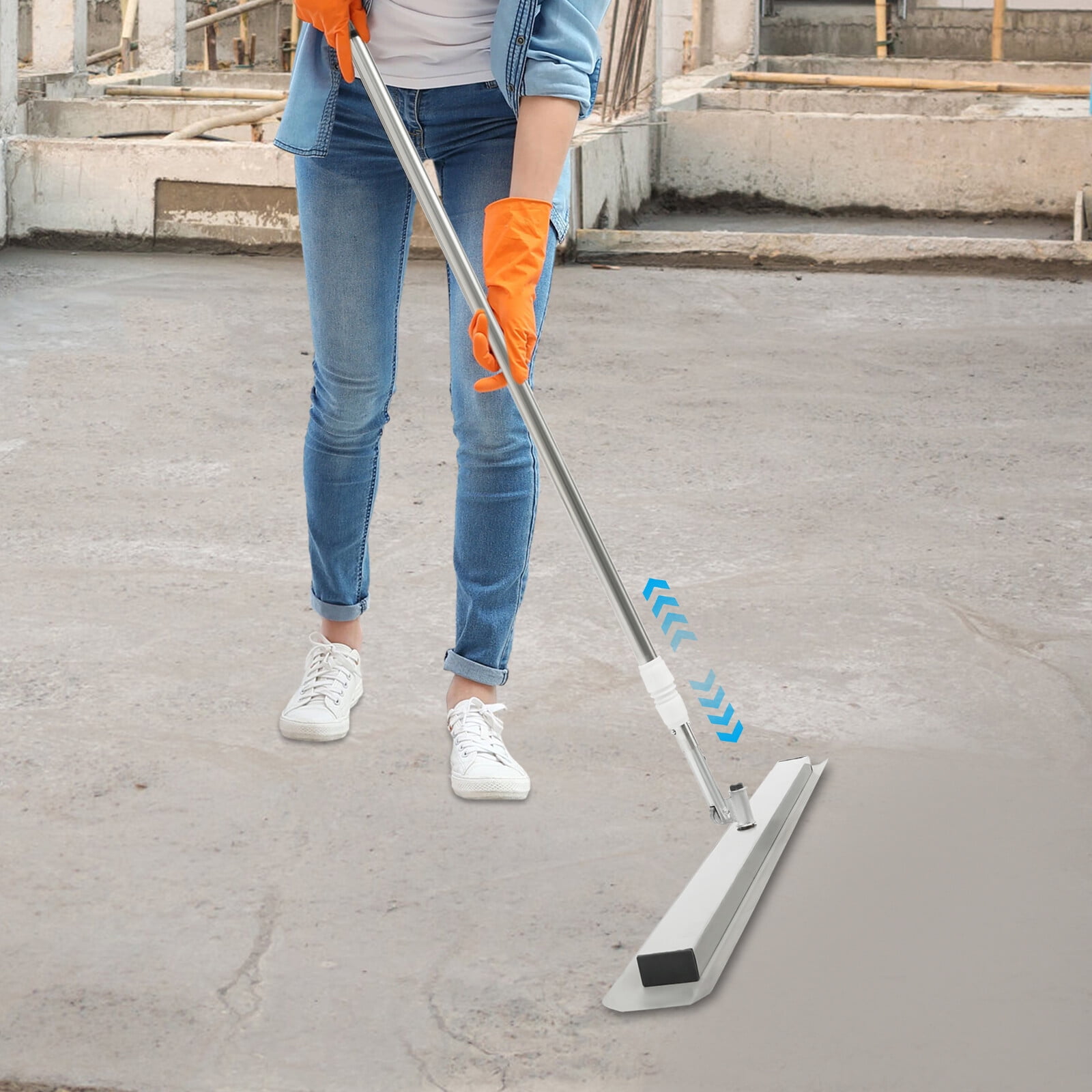 DENEST Long Handle Concrete Trowel Cement Surface Smoothing Tool w ...