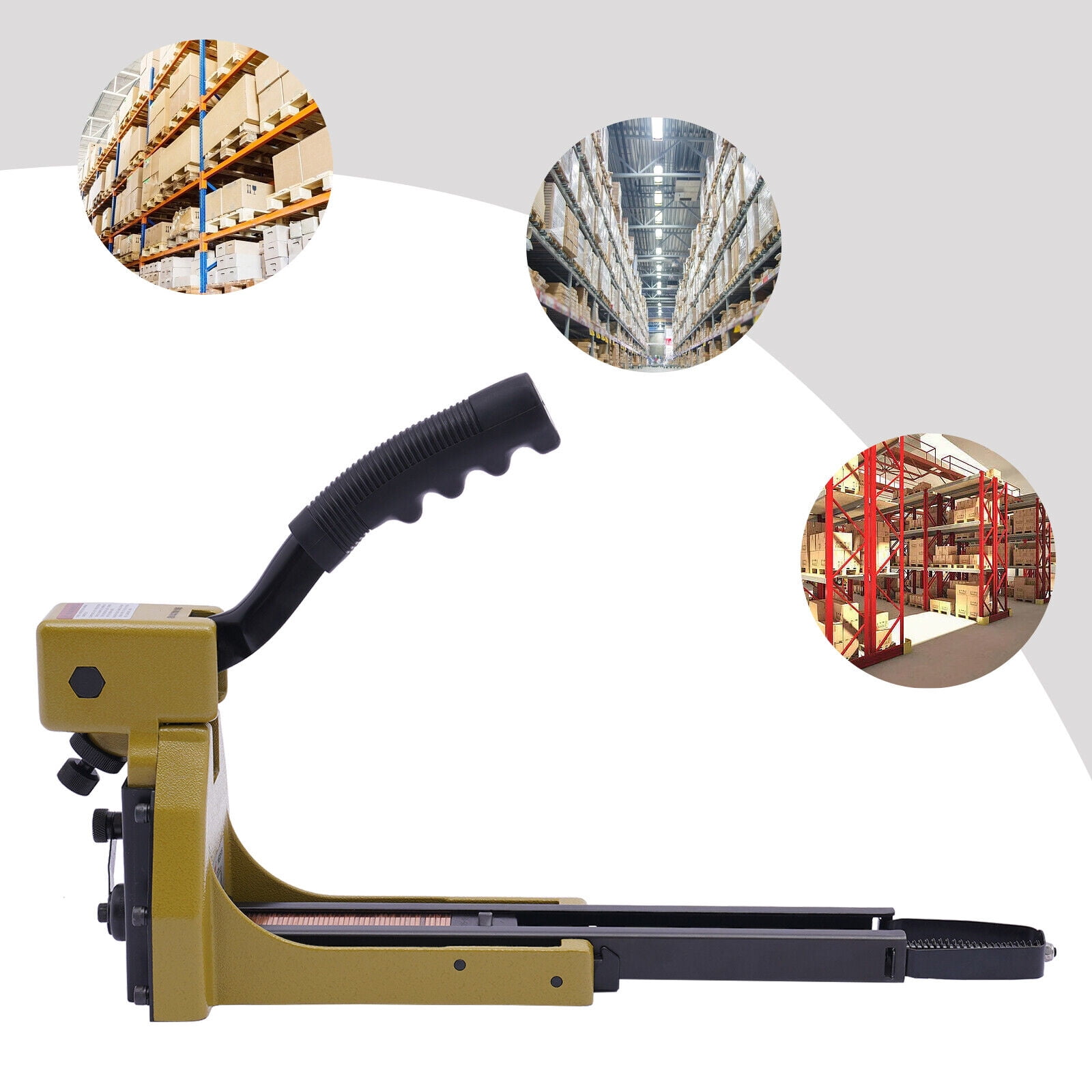 DENEST Manual Carton Box Closing Stapler Nailer 1-3/8" Crown Sealer ...