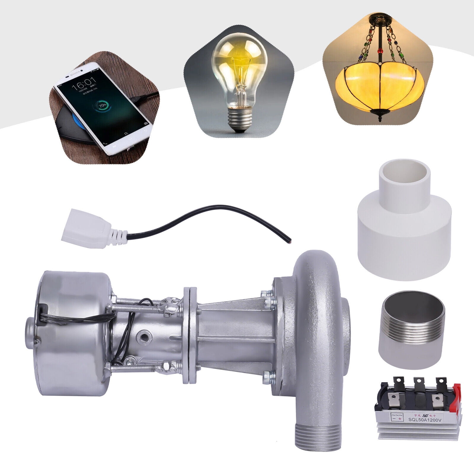 Denest Micro Hydroelectric Generator 500W 110V Hydro Generator Power ...