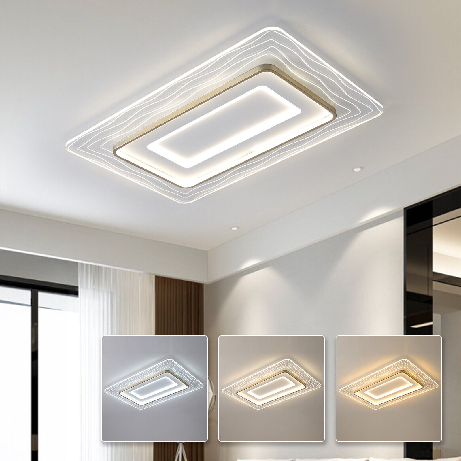 DENEST Modern LED Ceiling Light Dimmable Modern LED Ceiling Light LED ...