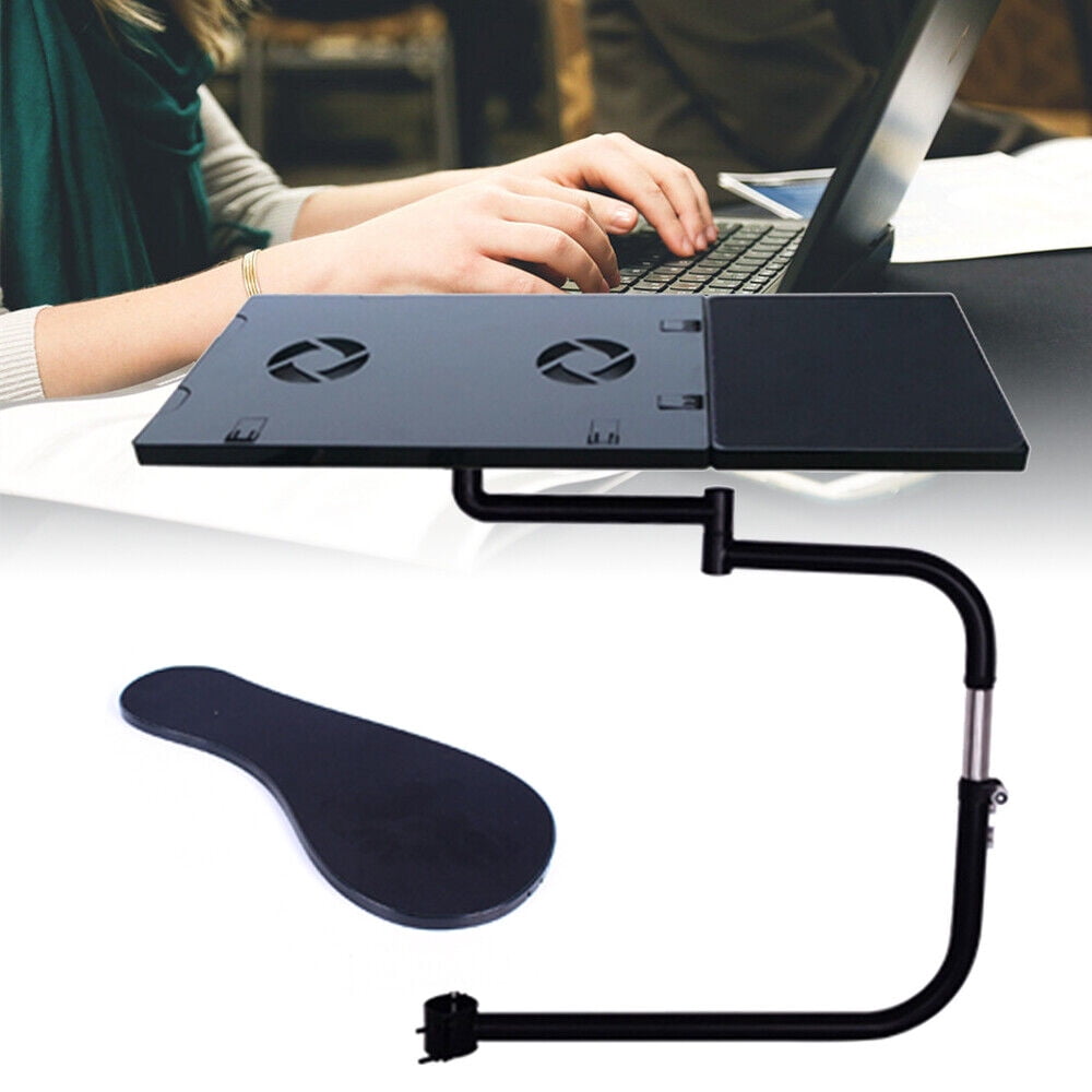 DENEST Ergonomic Chair Leg Clamping Keyboard Tray with USB Fan Mouse ...