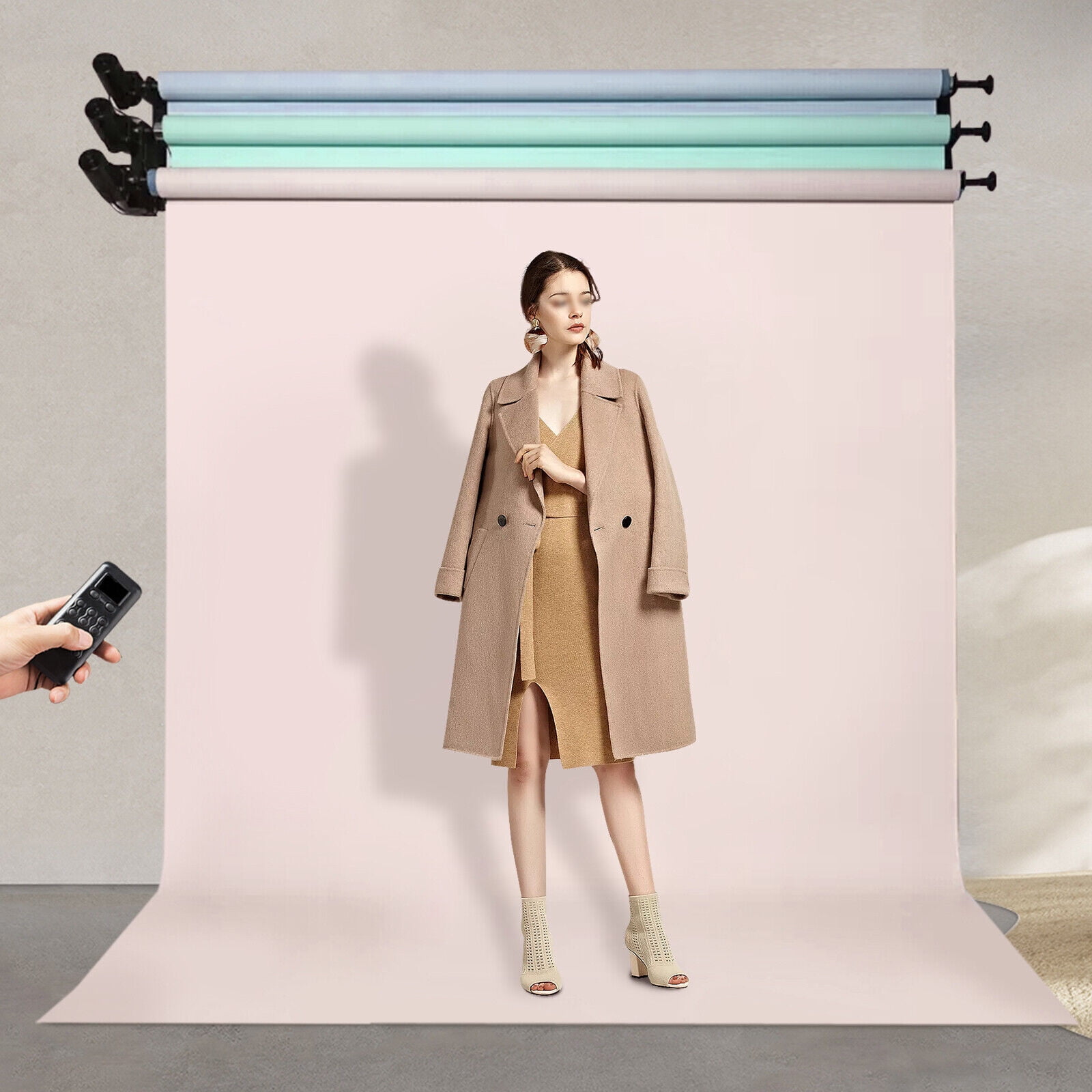 DENEST Motorized Electric Photography Background Drive Set Wall Mount ...