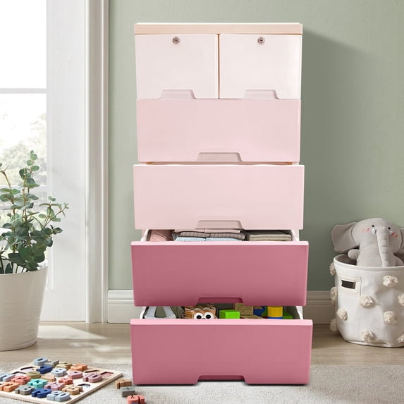 DENEST Plastic Drawers Dresser Storage Cabinet Dresser Organizer with ...