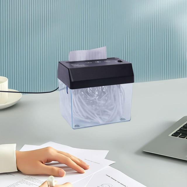 DENEST Portable Electric Paper Shredder Desktop Small Tool USB Strip ...