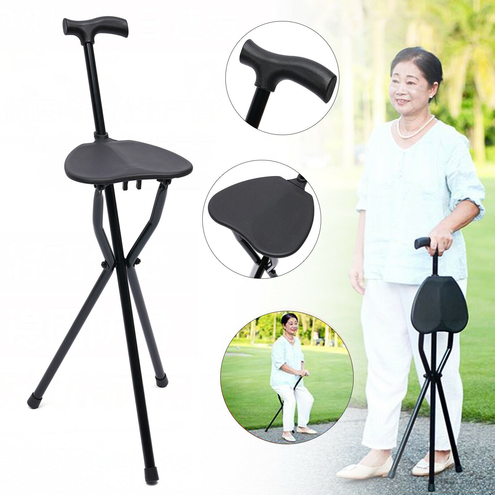 DENEST Lightweight Portable Travel Chair Stool for Elderly Seniors ...