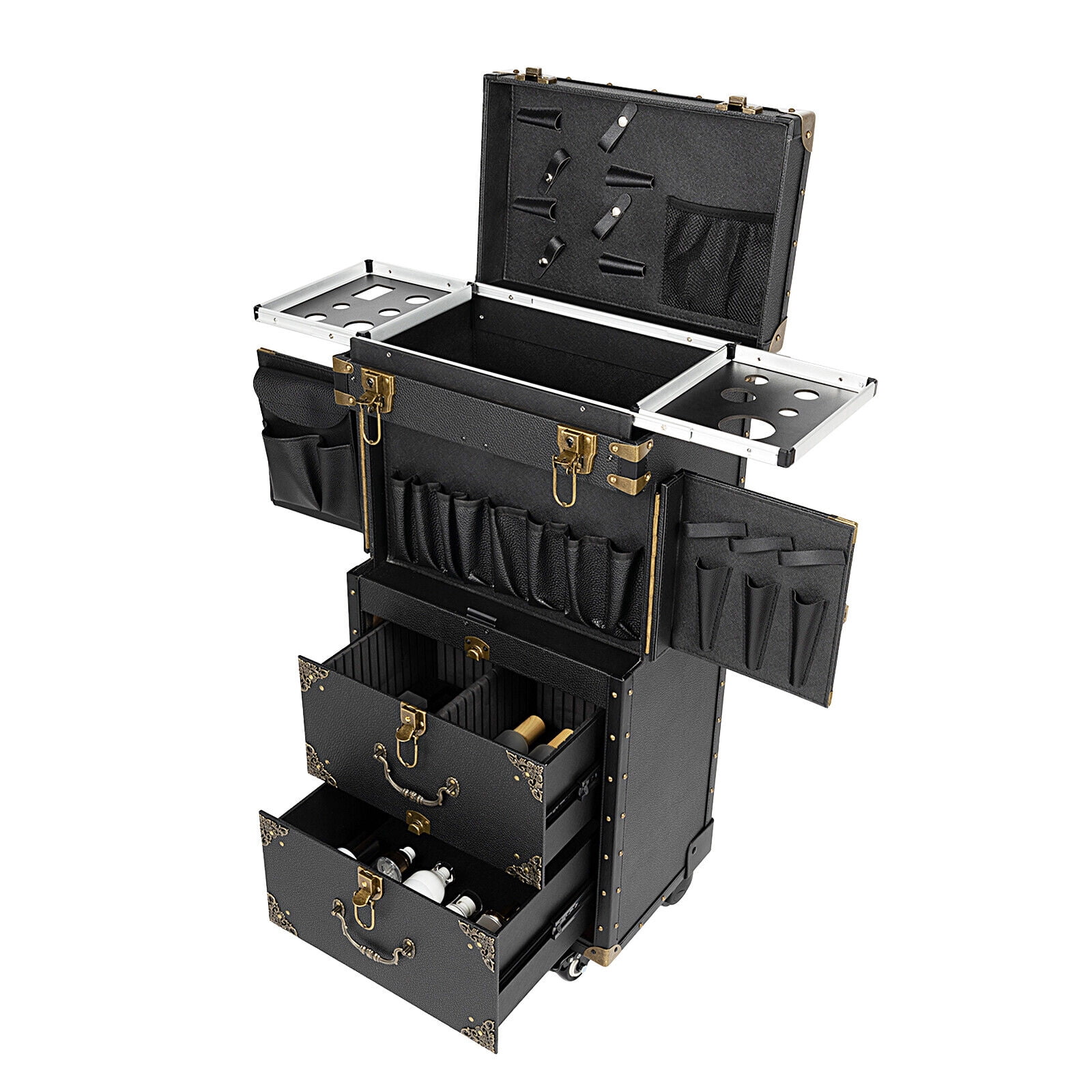 DENEST Salon Rolling Trolley Cart Spa Beauty Luggage Hairdressing ...