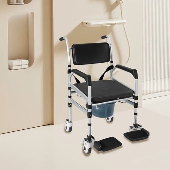DENEST Shower Chair Height Adjustable Freestanding Folding Shower Chair ...