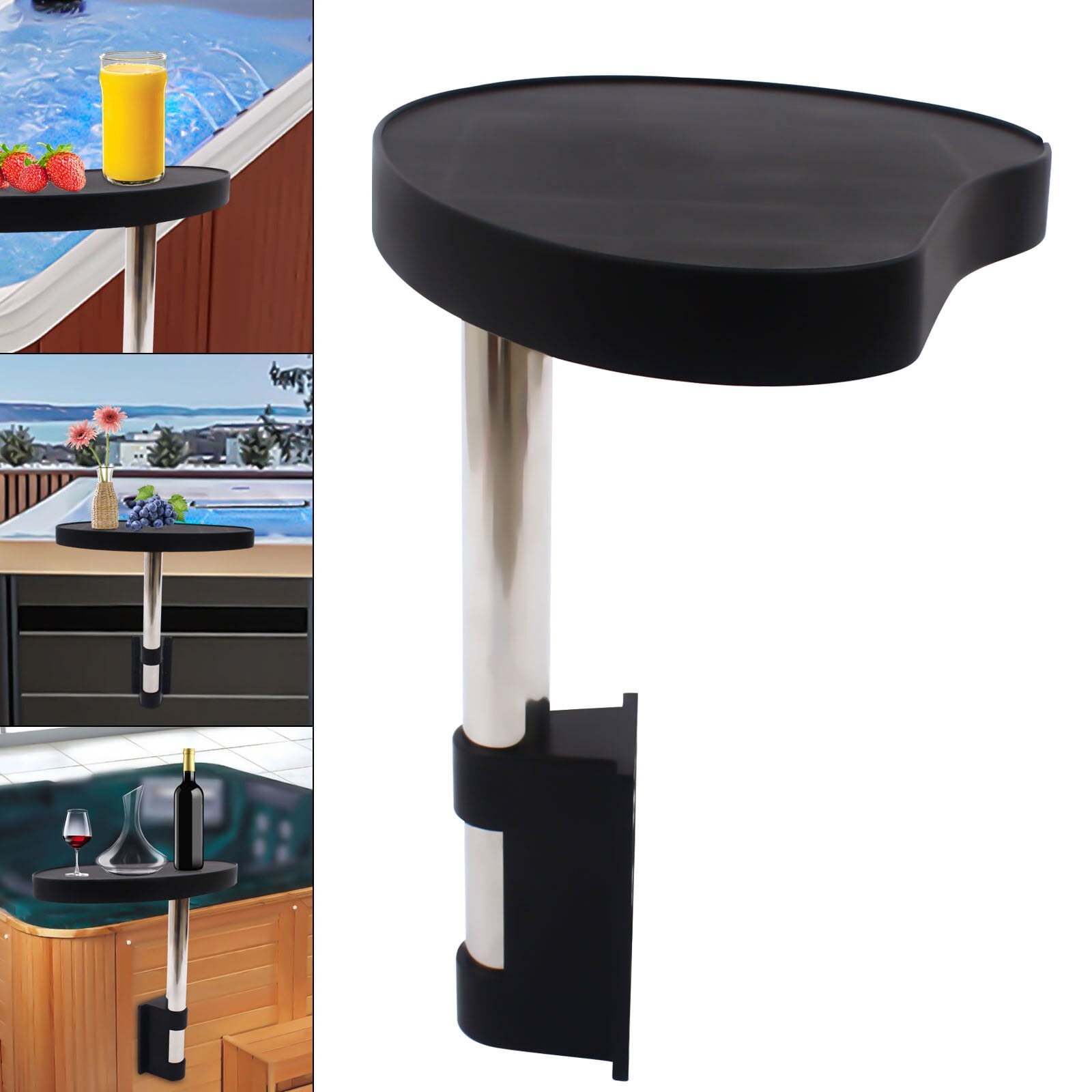 DENEST Spa Caddy Side Table Tray, 360° Rotation Design Spa Tray Table ...