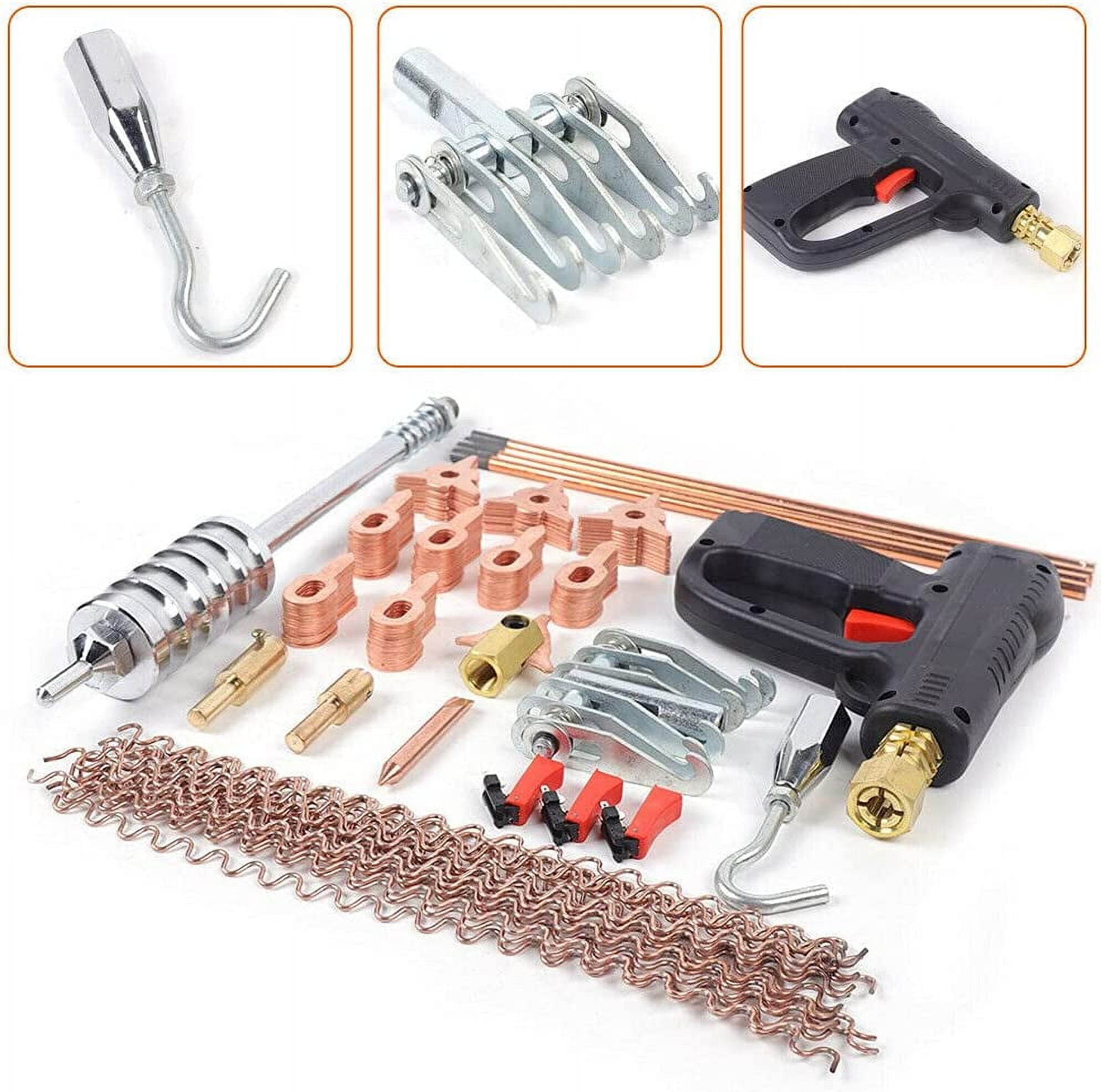 DENEST Stud Welder Kit 146pcs Dent Puller Kit Spot Welding Pulling Repair Tools Welder Gun Slide Hammer Pulling Claws Walmart