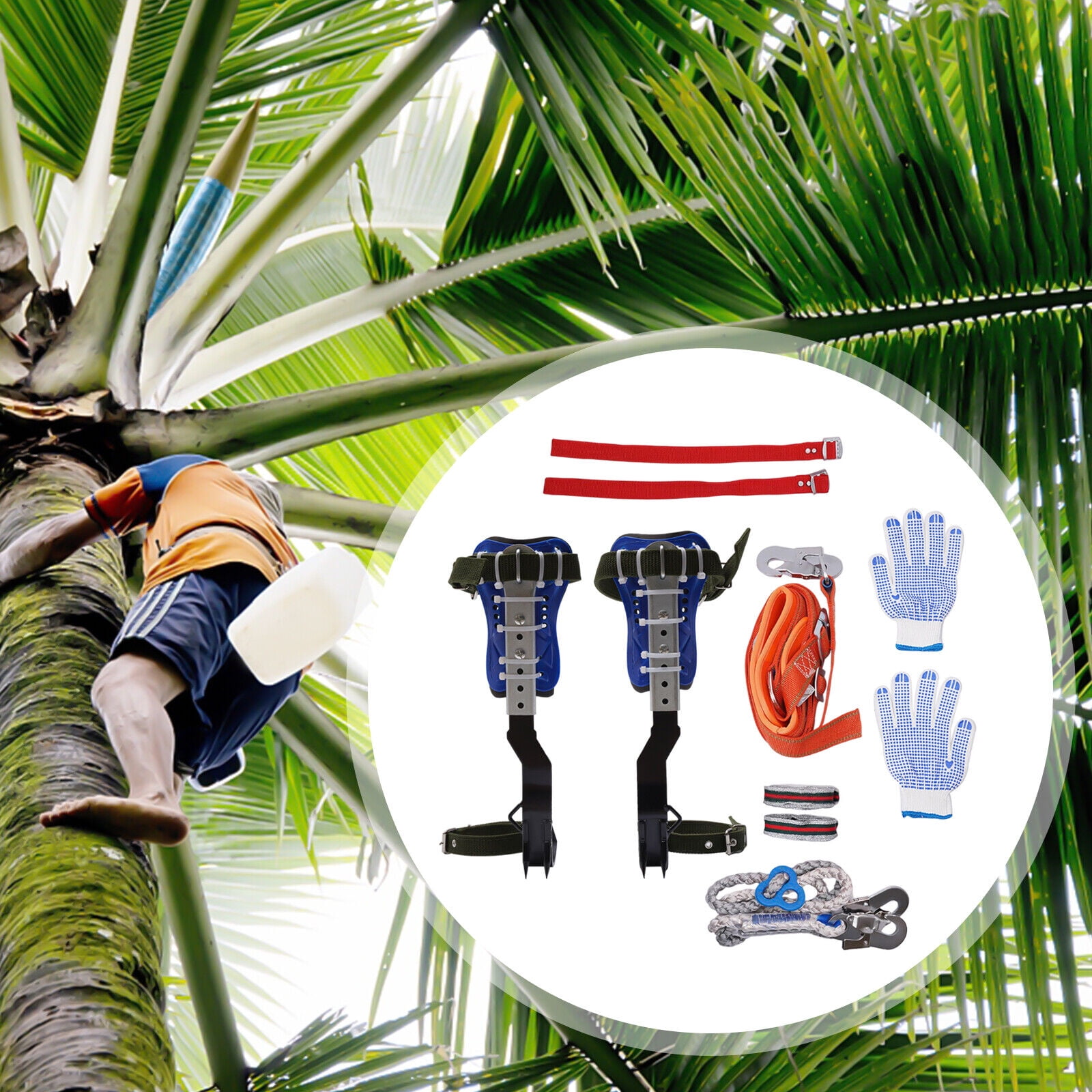 DENEST Tree Climbing Spike Set Adjustable Height Climbing Gears Load ...