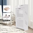 DENEST White Modern Shoe Rack PVC Shoe Storage Cabinet Tipping Bucket ...