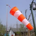 DENEST Wind direction indicator outdoor orange and white striped ...