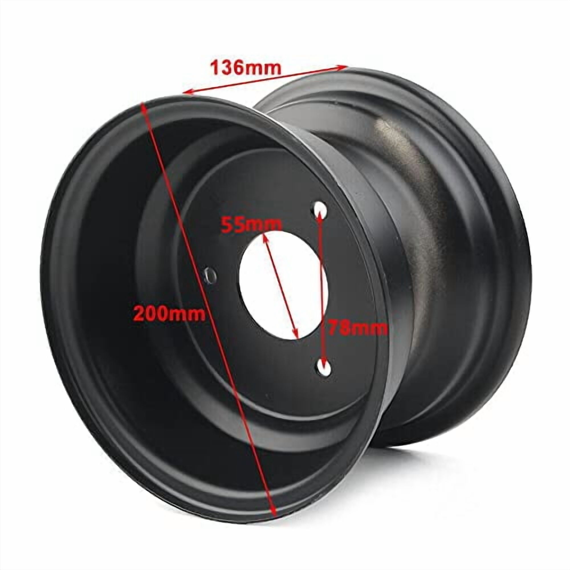 DENESTUS 7" Wheel Rim (3 Holes) Wheel Rim Hole Distance78mm 16x8-7 Tire ...