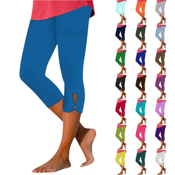 DENGDENG 2026 Women's Dressy Casual Capri Leggings – Trendy Lightweight ...