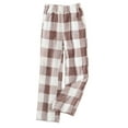 Dengdeng Christmas Pajamas Pants Women Fuzzy Plaid Casual Plush Flannel