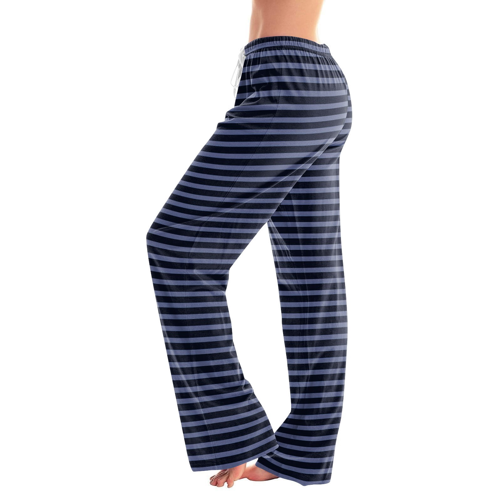 DENGDENG Christmas Pjs Women Fall Striped Pajama Pants Funny Lounge ...
