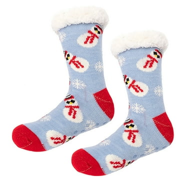 Odeerbi 2024 Christmas Socks Woman's Girls Christmas Cute Coloer Stripe ...