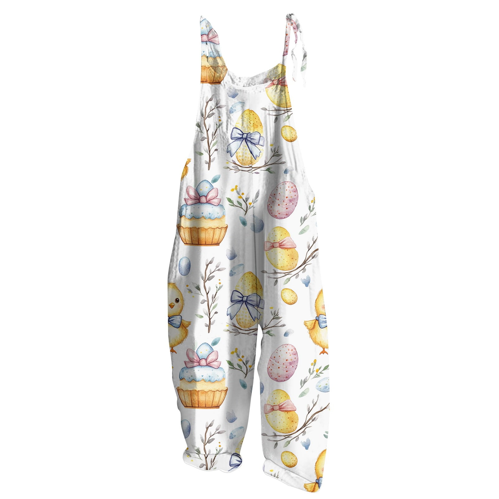 DENGDENG Easter Black Bodysuit Women Jumpsuit Easter Sleeveless Wide ...