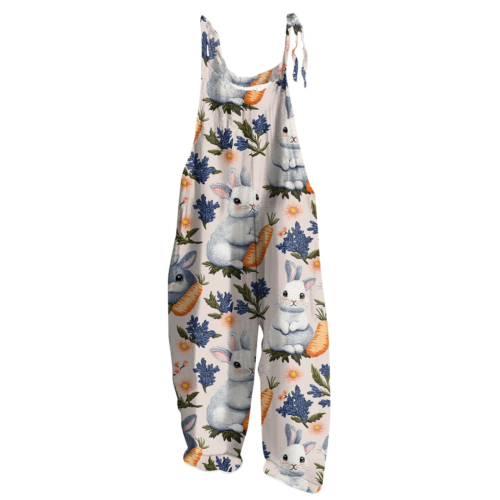 DENGDENG Easter Womens Jumpsuits Bunny Sleeveless One Piece Jumpsuits ...