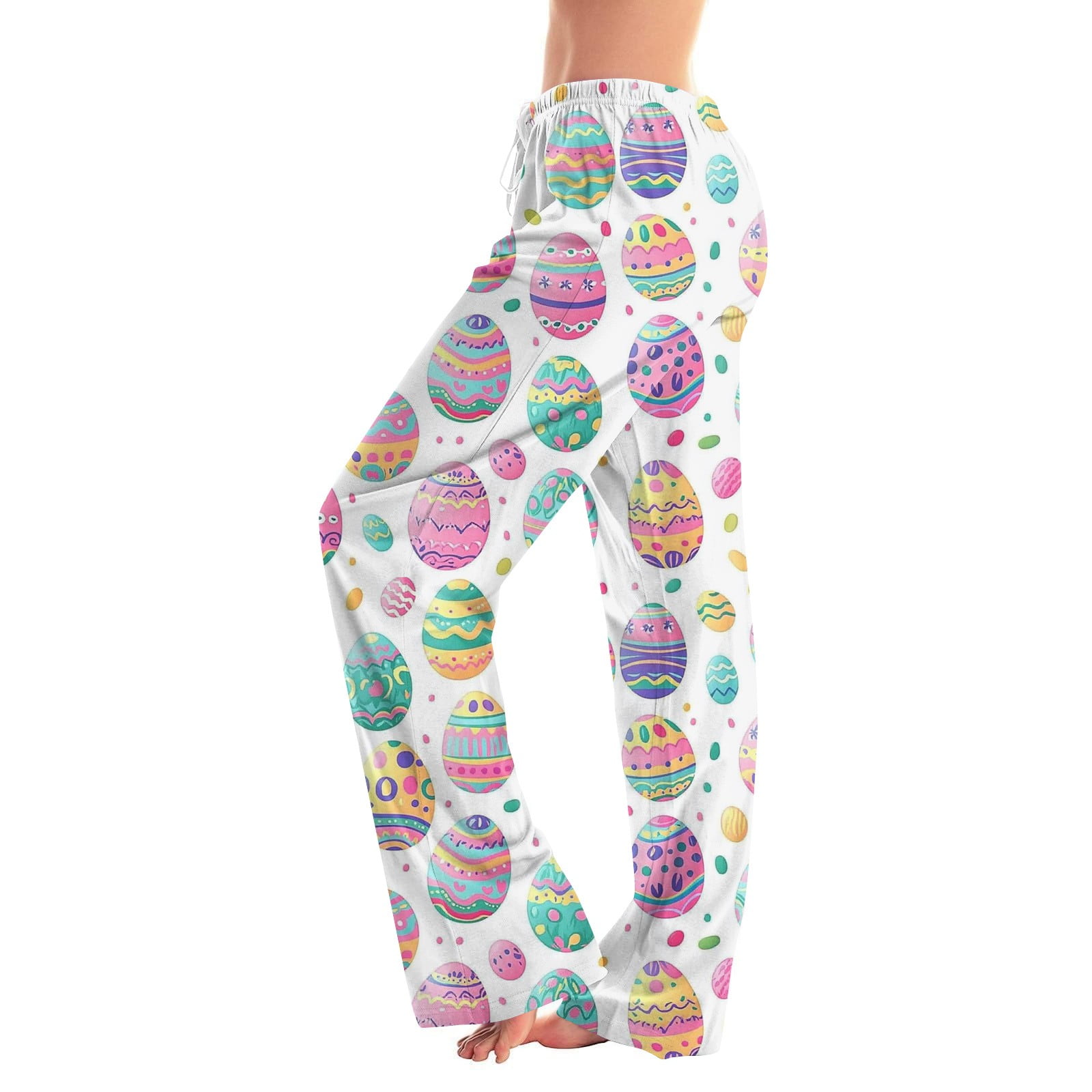 DENGDENG Easter Womens Pink Pajamas Bunny Rabbit Easter Printed Comfy ...