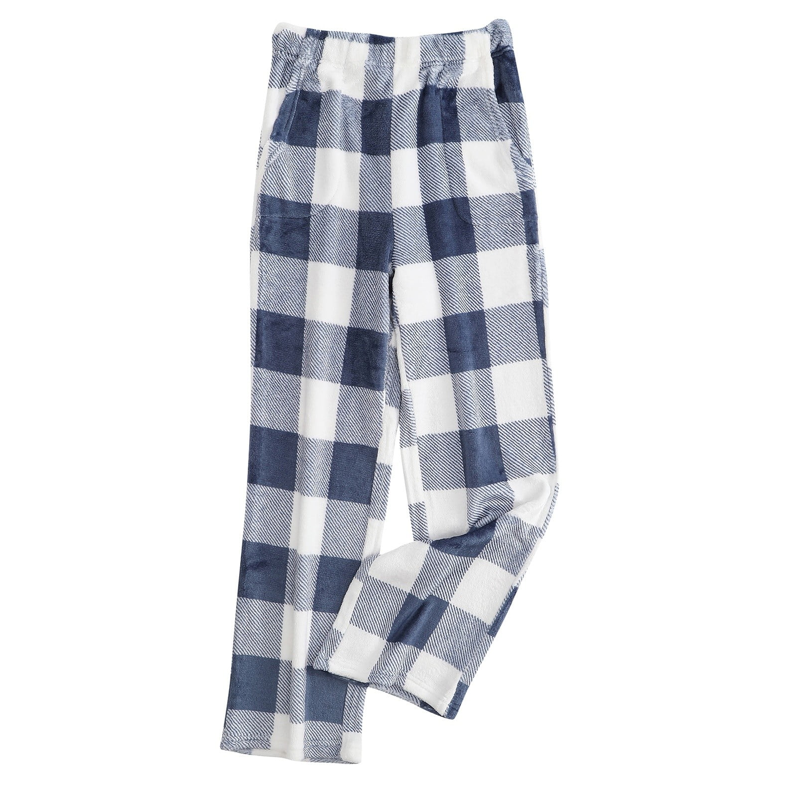 RPVATI Womens Pajama Bottoms Flannel Fuzzy Christmas Fluffy Plaid ...