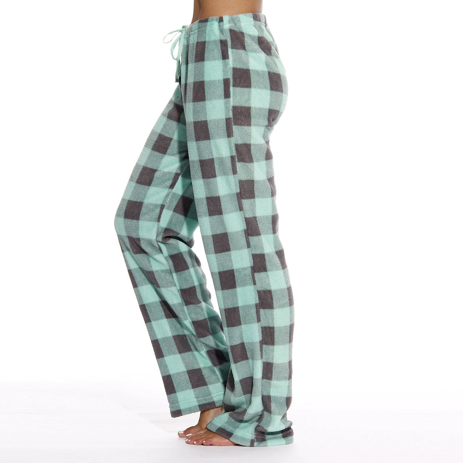 DENGDENG Flannel Womens Bottoms Pj Christmas Plaid Cute Pajamas Pants ...
