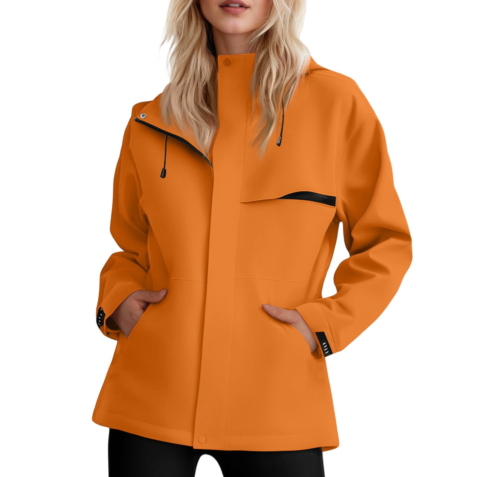 DENGDENG Light Weight Rain Jackets Women Plus Size Windbreaker ...