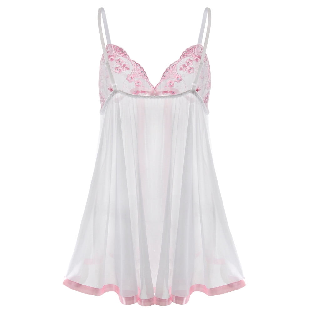 DENGDENG Lingerie Women Lace Mesh Sleepwear Sexy Babydoll Lingerie Sexy ...