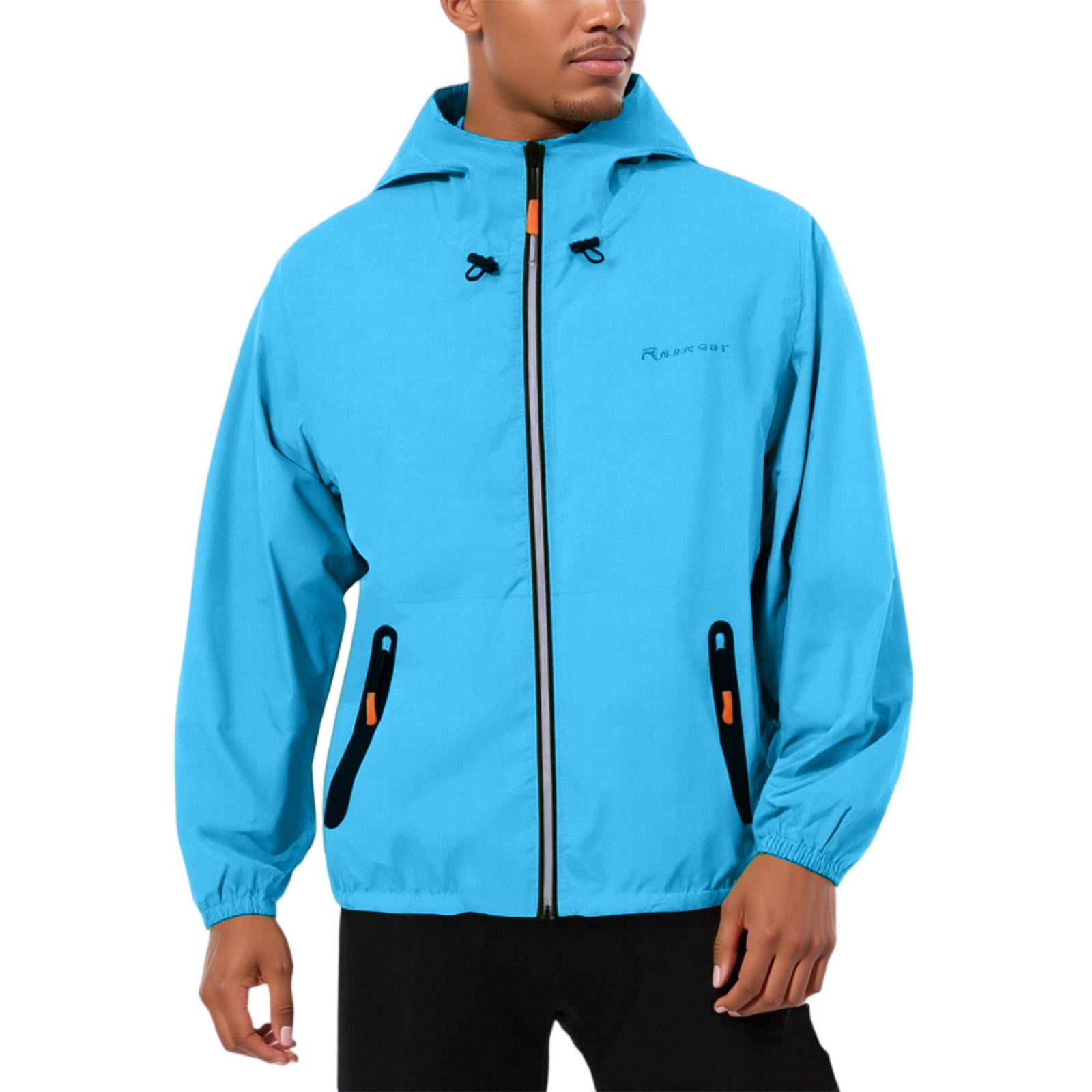DENGDENG Men Long Rain Jackets 2025 Fall Windbreaker Waterproof ...