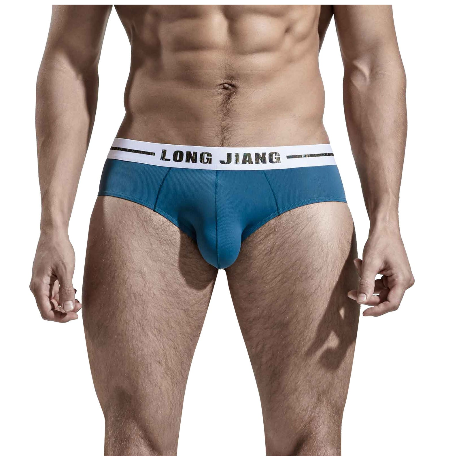 Dengdeng Mens Thong Underwear Comfortflex Athletic Low Rise Solid Color