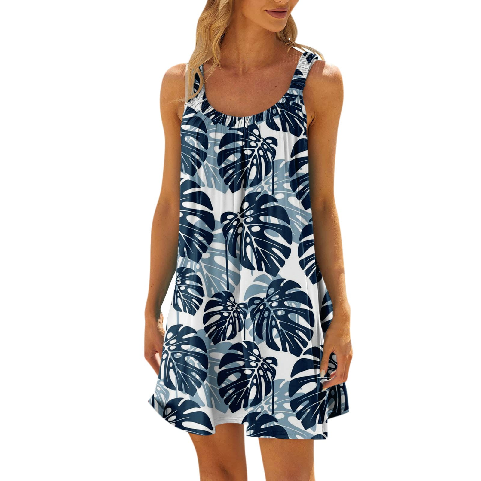 Dengdeng Party Dress For Women Sleeveless Floral Print Summer