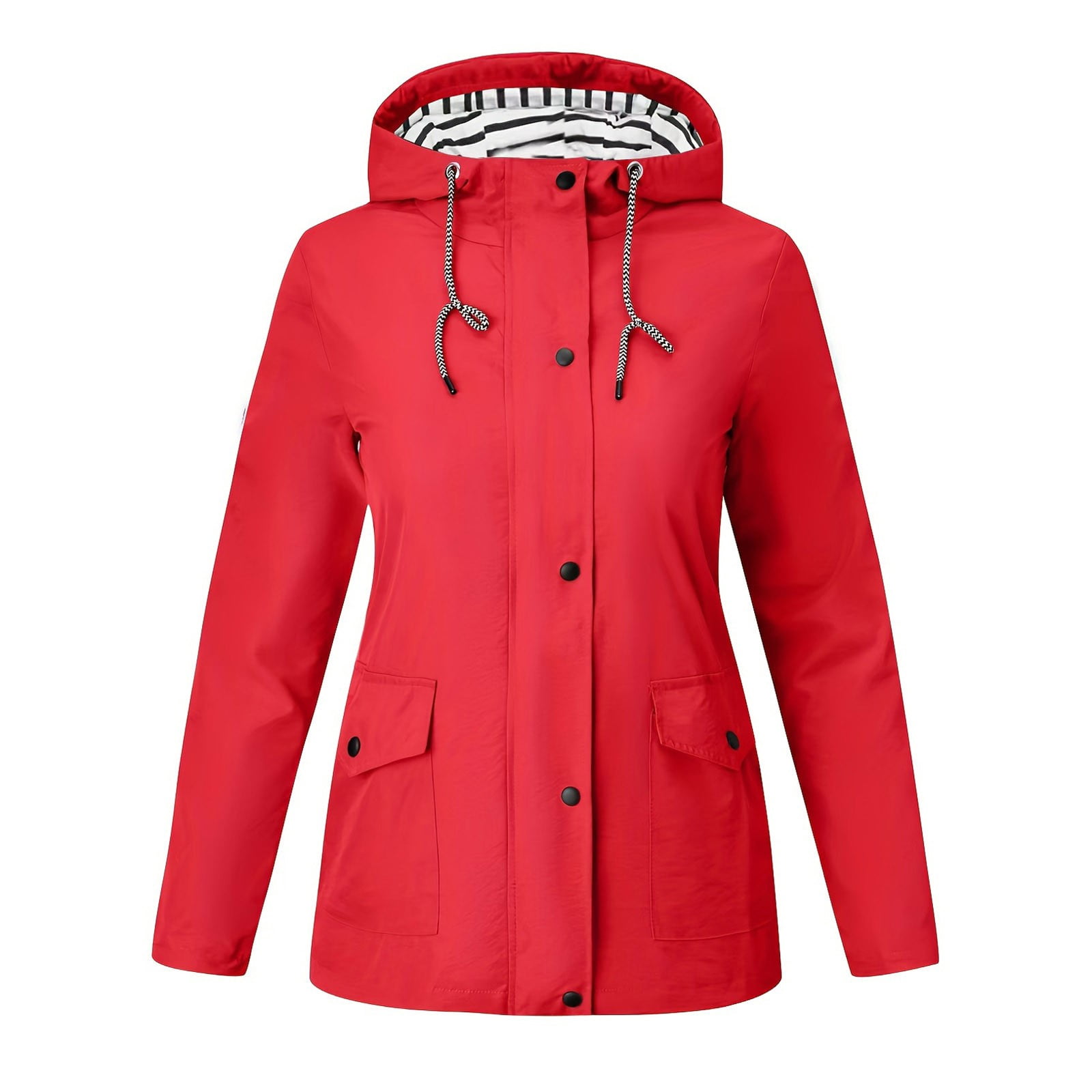 DENGDENG Plus Size Rain Jackets for Women Plus Size Windbreaker ...