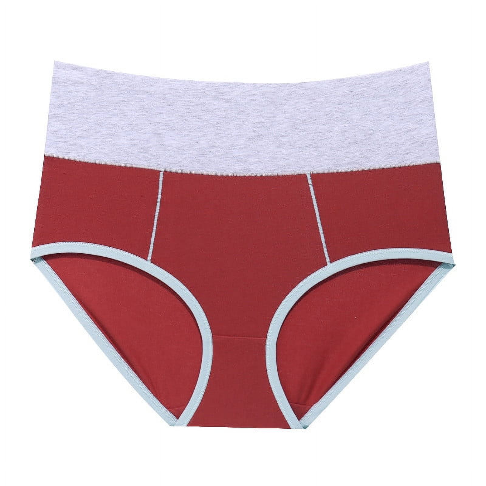 Dengdeng Plus Size Thongs For Women Comfort Full Coverage Tummy Control Panties Breathable Color