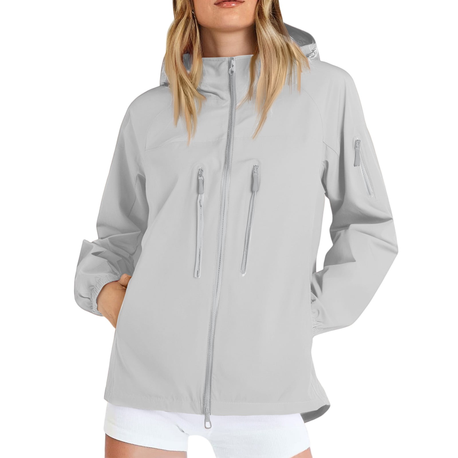 DENGDENG Raincoat for Women Petite Casual Lightweight Waterproof Rain ...