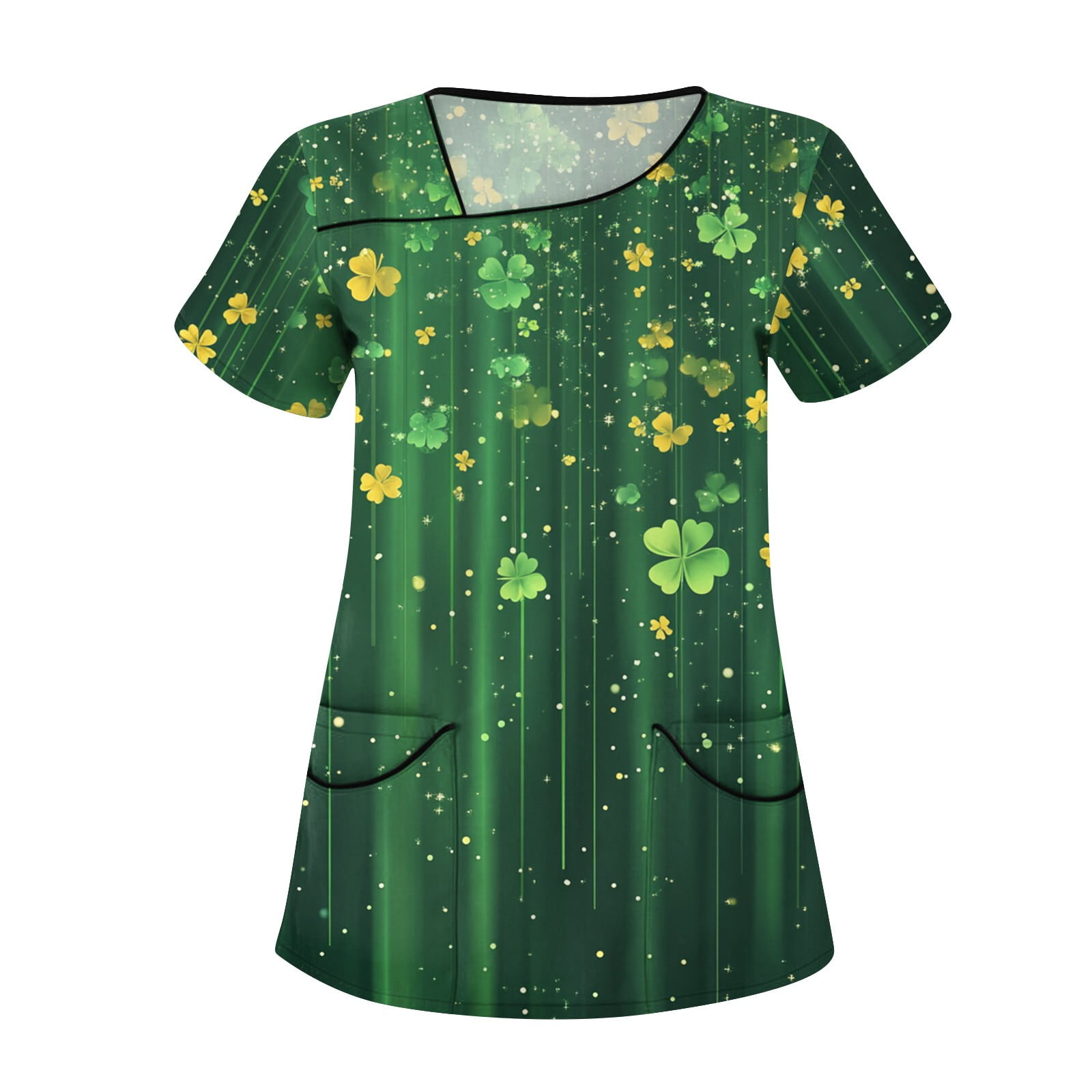DENGDENG St Patricks Day Women Scrubs Clearance Under $10 V Neck ...