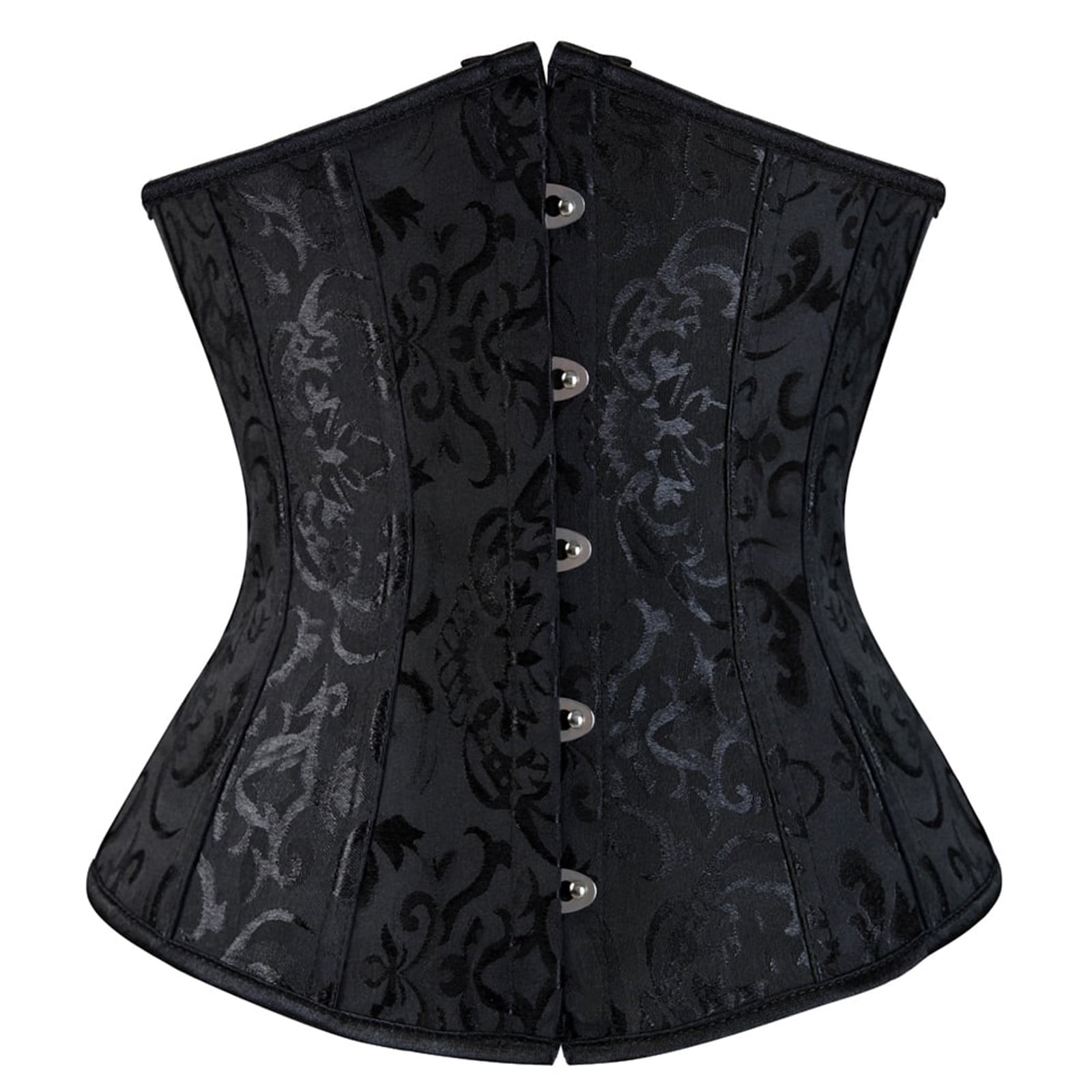 DENGDENG Underbust Corsets for Women Black Corset Top Waist Fashion ...