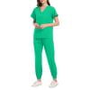 DENGDENG Women Scrubs Set Petite Stretch V-Neck Scrub Top & Jogger ...